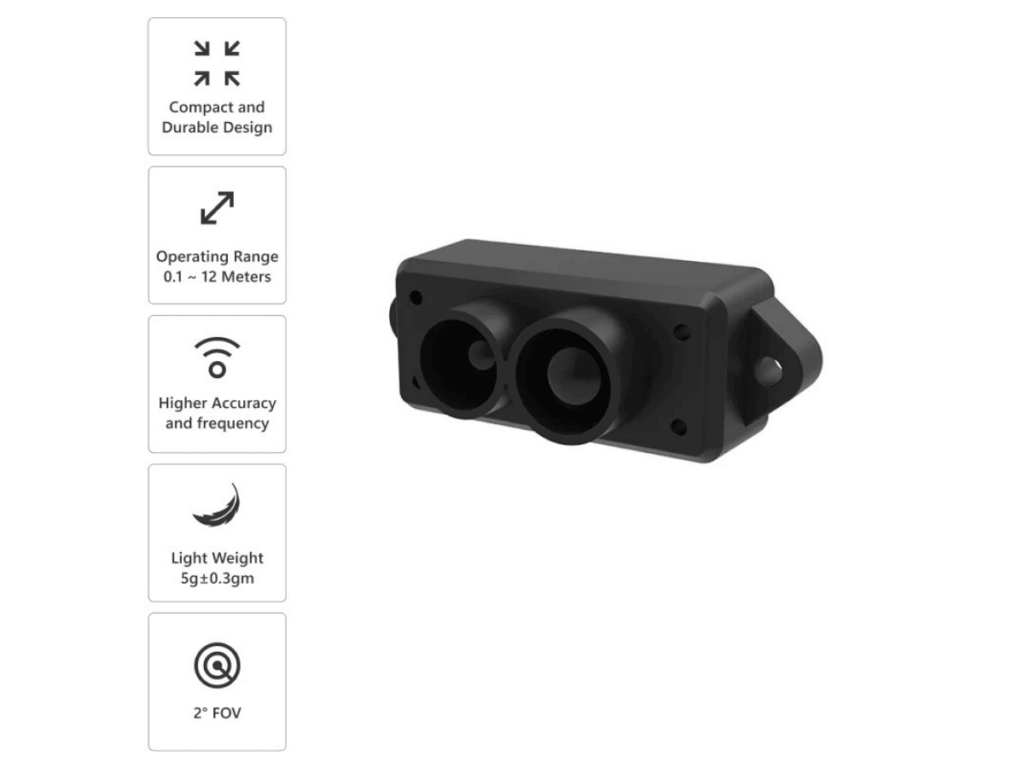 TFMini-S Micro LiDAR Distance Sensor For Drones UAV UAS Robots (12m ...